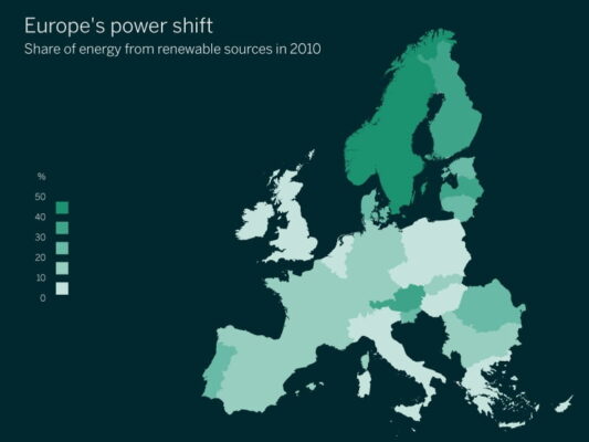 Infographic: renewable energy in Europe - Blue and Green Tomorrow