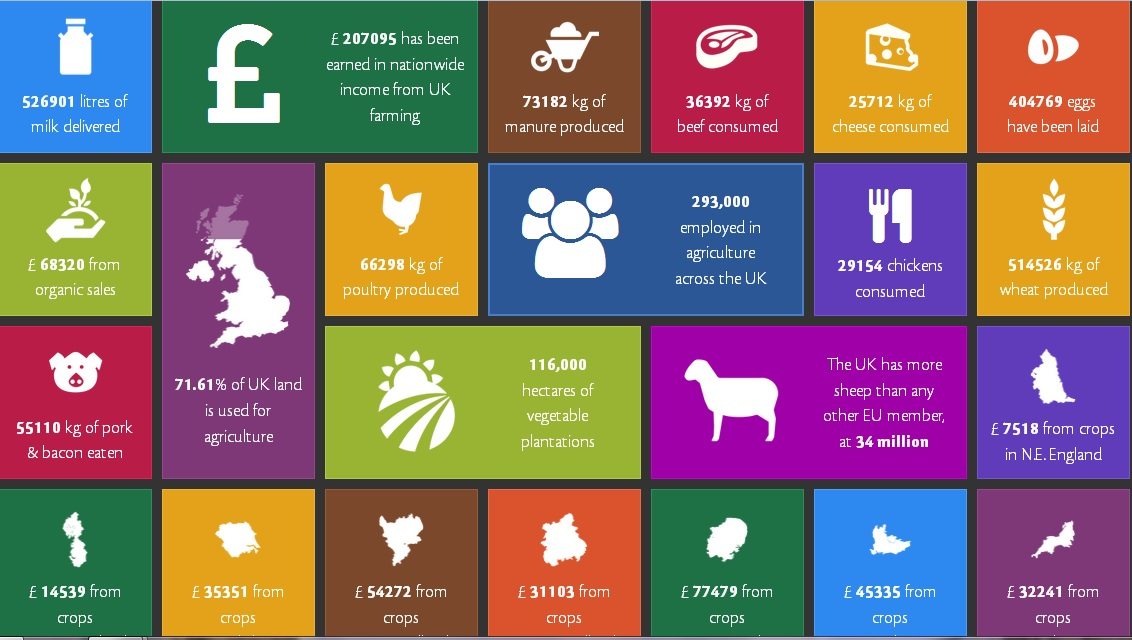 Farming in the UK - Infographic - Blue and Green Tomorrow
