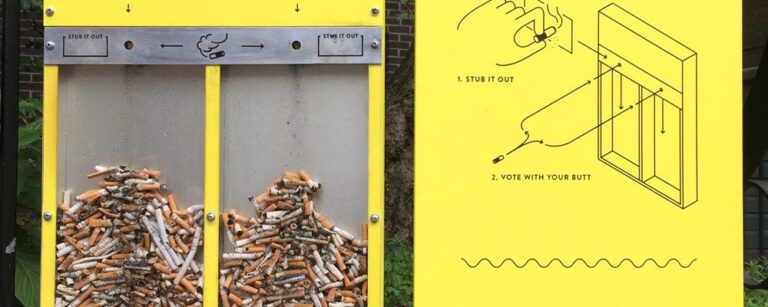 Voting Cigarette Ballot Bins Go Global by Popular Demand - Blue and ...