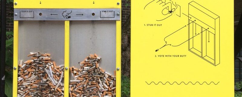 Voting Cigarette Ballot Bins Go Global by Popular Demand - Blue and ...